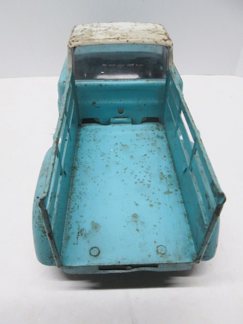 1960's TONKA Pressed Steel STAKE-SIDE PICK-UP TRUCK BLUE & WHITE - RAT ...