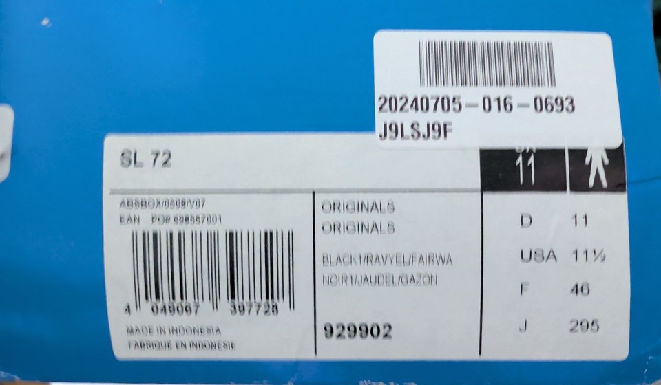 Adidas 2008 Vintage SL72 - Extremely Rare Unique Colours UK11 BNIB ...