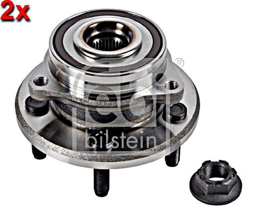 FEBI 2x Wheel Bearing Kit Front Left Right For DODGE JEEP 10 ...