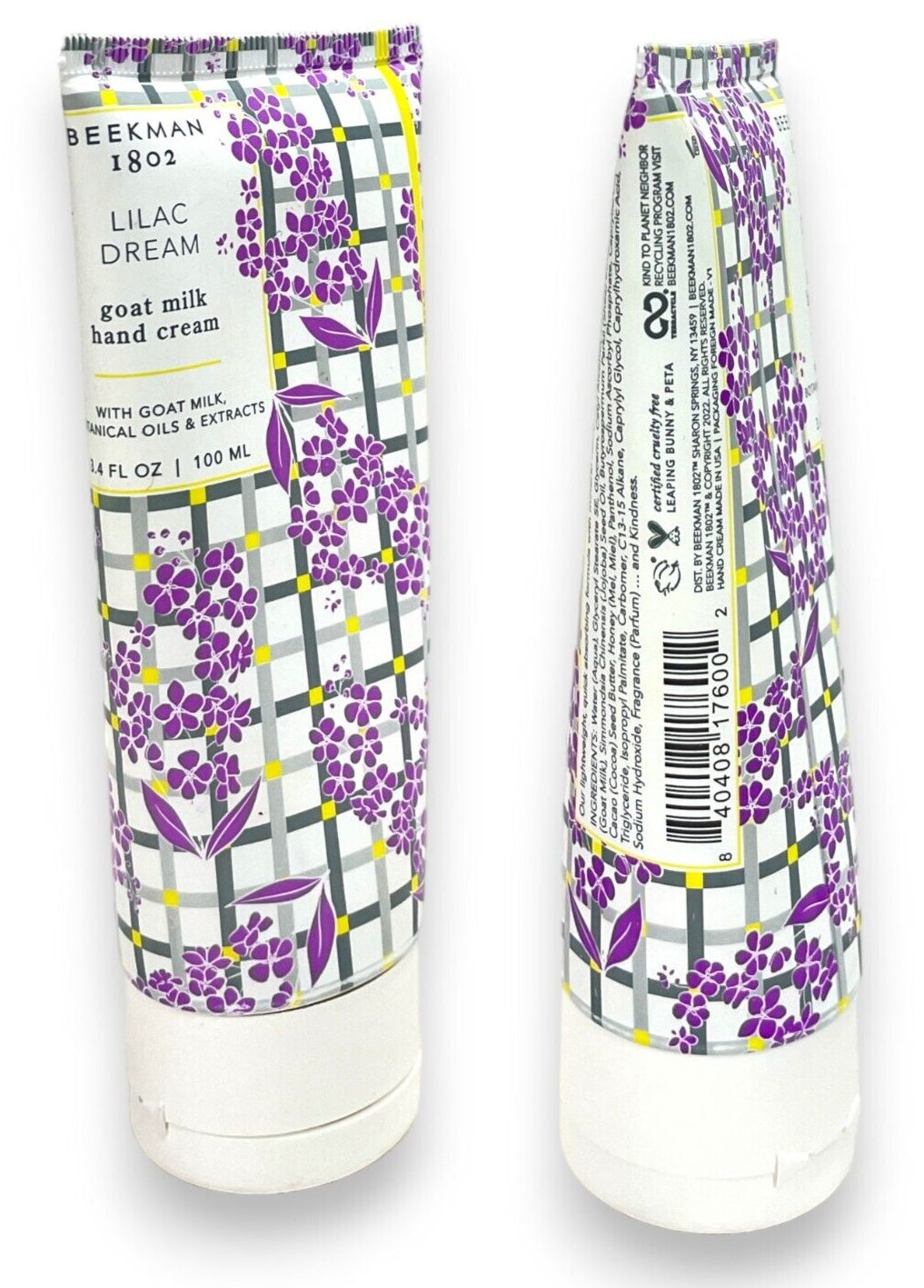Beekman 1802 Lilac Dream Goat Milk Hand Cream (3.4fl.oz/100ml) Lot Of 2 ...