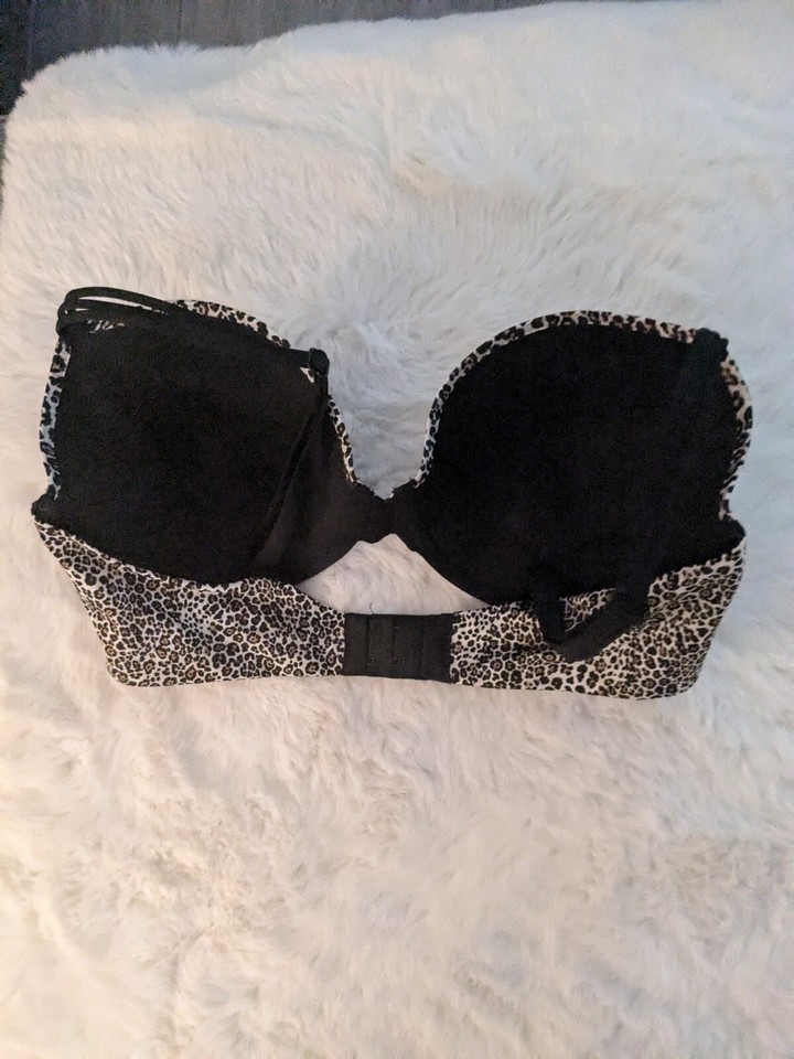 Victoria's Secret Leopard Very Sexy Push Up Bra Lined Demi Size 36DDD ...