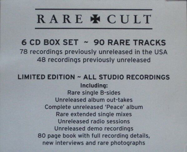The Cult Rare Cult 7 CD Box Set Bonus Remixes Disc Limited Edition 1 Of ...