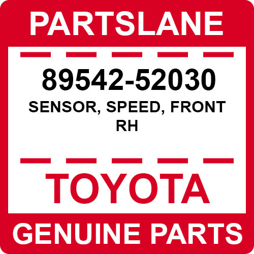 89542-52030 Toyota OEM Genuine SENSOR, SPEED, FRONT RH | eBay