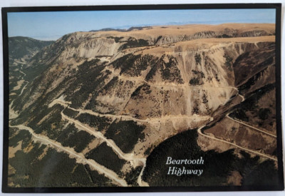 MT- Montana Beartooth Highway US 212 Switchbacks Aerial View Vintage Postcard | eBay