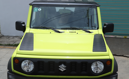 For 19-2022 Suzuki Jimny black alloy Front Hood Bonnet Molding Cover ...