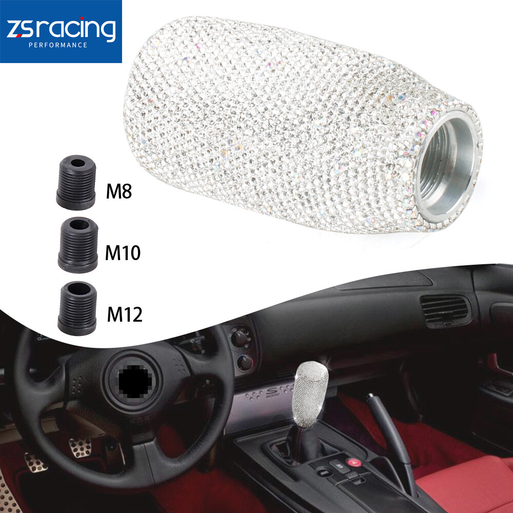 Universal Car Gear Shift Knob Shifter Automatic Shiny Rhinestone Bling ...