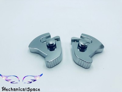 Chrome Detachable Rotary Sissy Bar Luggage Rack Docking Latch Clips Kit ...