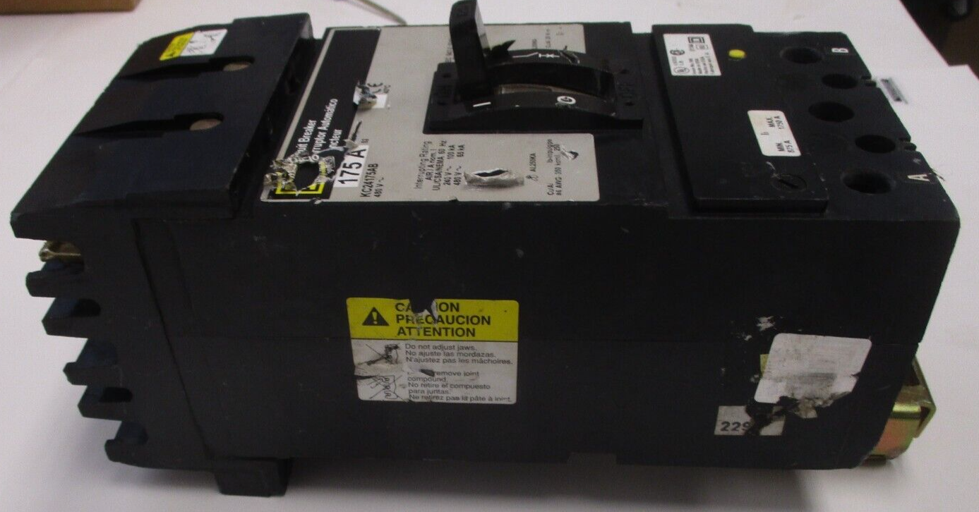 SQUARE D CAT NO: KC24175AB CIRCUIT BREAKER TYPE KC 2POLE 1PHASE 175A ...