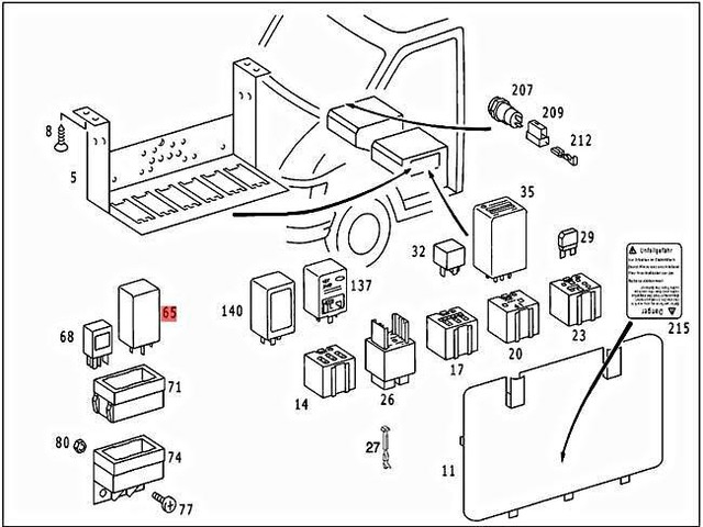 MERCEDES W124 E220 Air Conditioning Relay Control Unit 0035455405 for ...