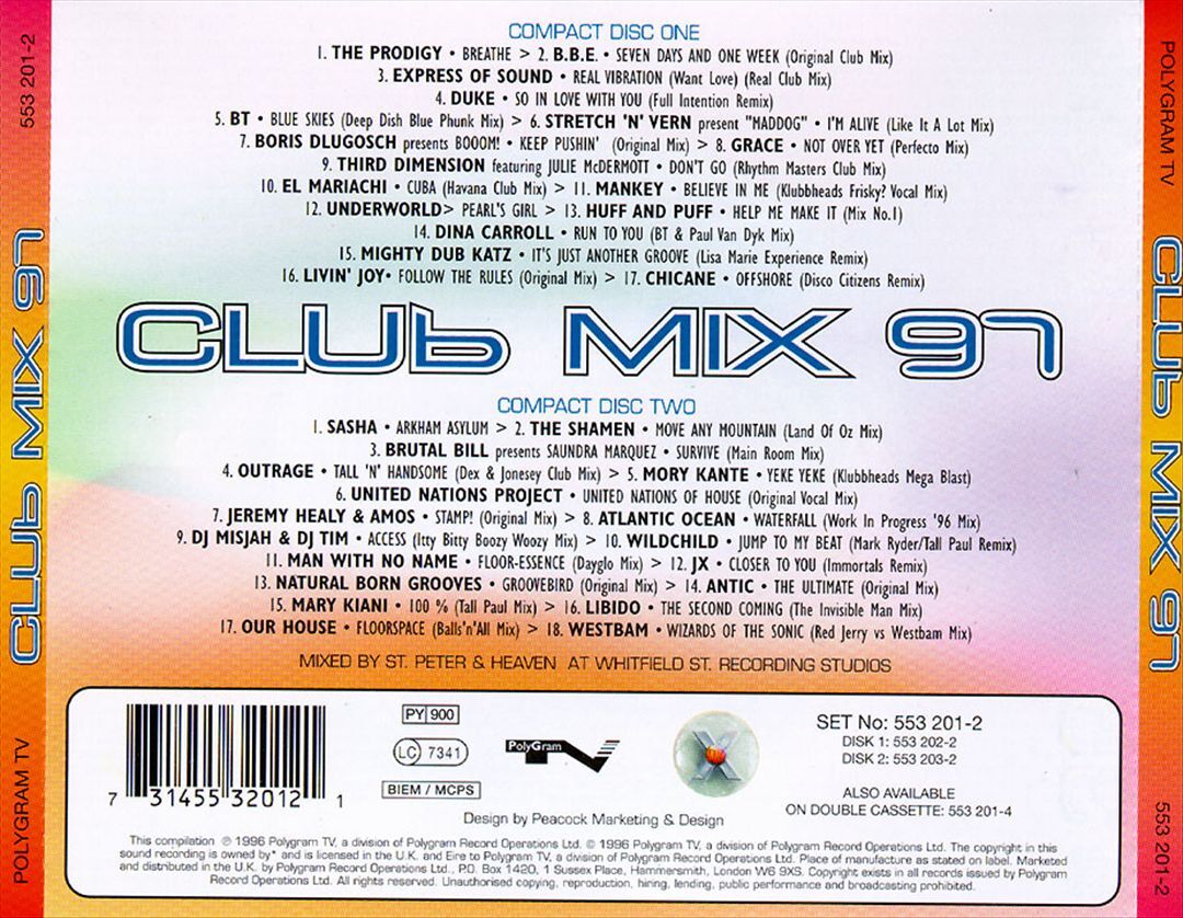 Club Mix 97 Volume 2 Compilation 2 CD Polygram UK 1997 for sale online ...