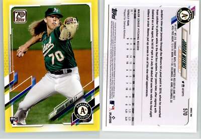 Jordan Weems 2021 Topps Walgreens Yellow #570 Athletics RC Rookie | eBay