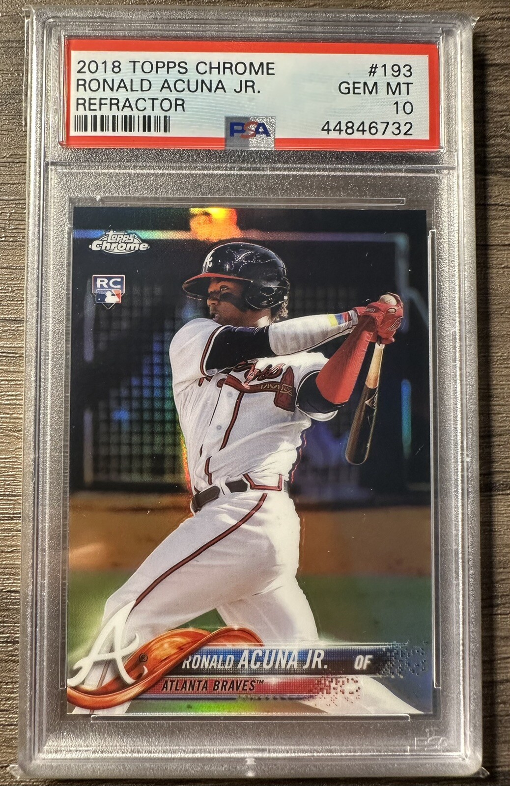 2018 Topps Chrome #193 Ronald Acuna Jr. Refractor PSA 10 Gem Mint | eBay