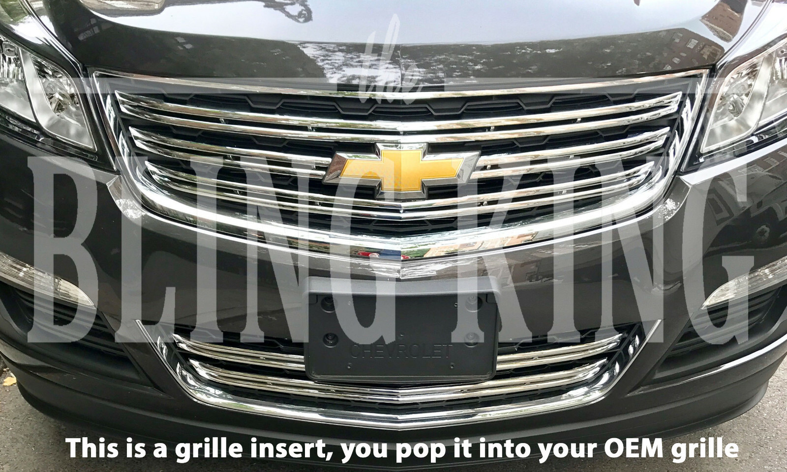2013-2017 Chevy Traverse LS chrome grille grill insert overlay trim | eBay