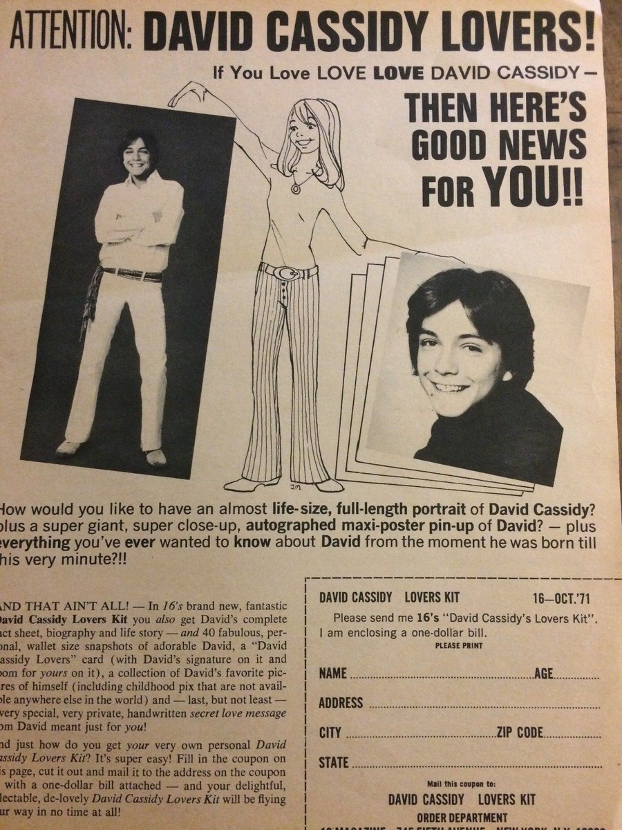 David Cassidy Life Size Poster