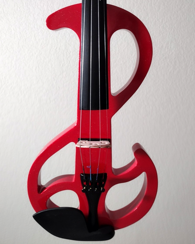 Silent Electric Violin Full Size 4/4, Modern Design w Padded Case and ...