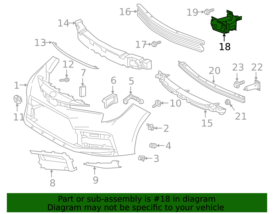 Genuine Toyota Bumper Impact Bar Bracket 57014-02170 | eBay