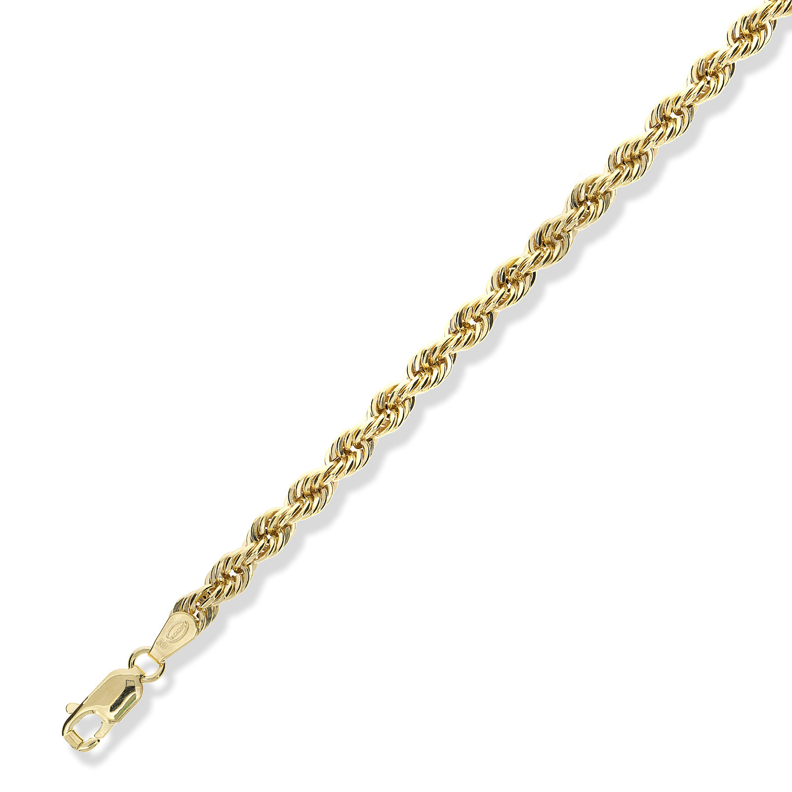 9CT GOLD ROPE CHAIN ITALIAN ROPE BRACELET PENDANT NECKLACE GIFT BOXED ...