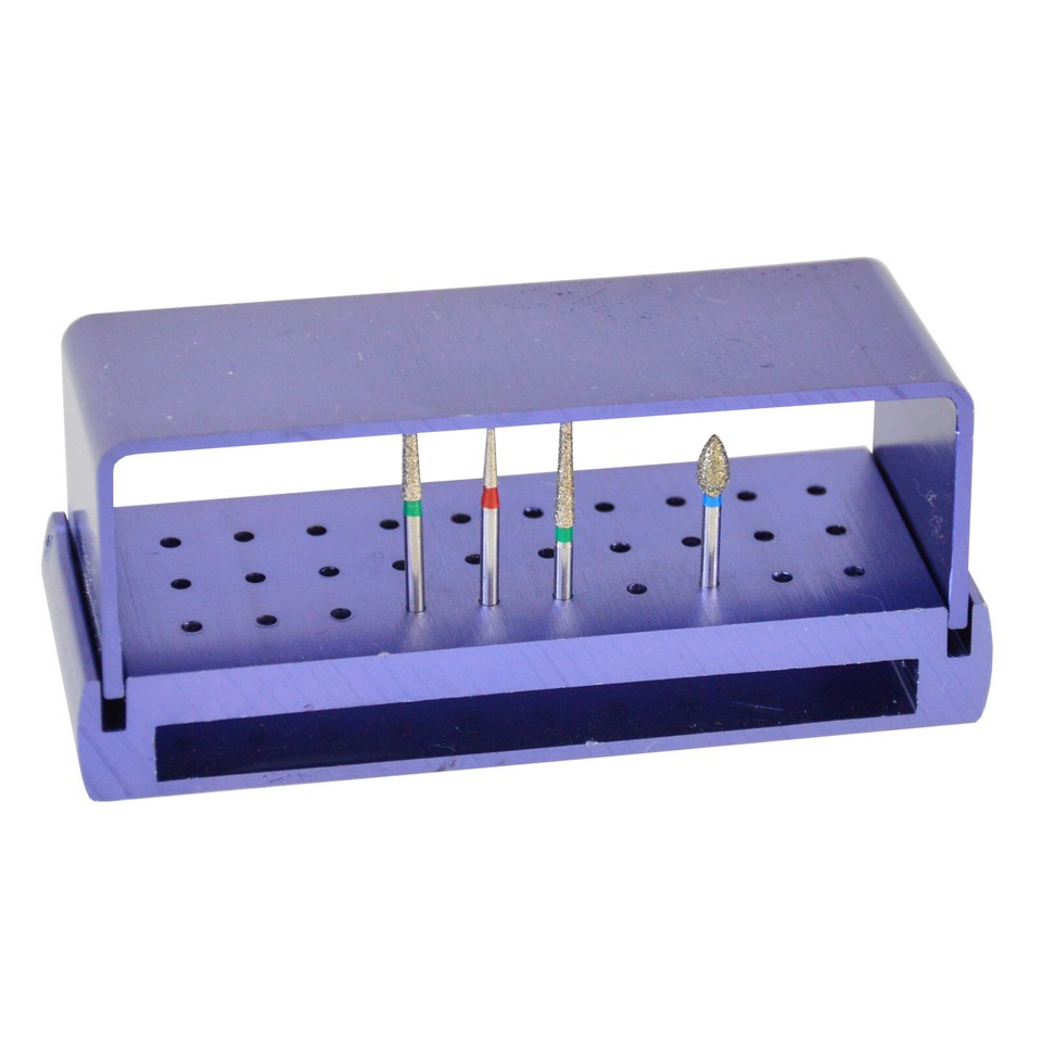 Dental Bur Burs Holder Block Disinfection Box Aluminium Autoclave 30 ...