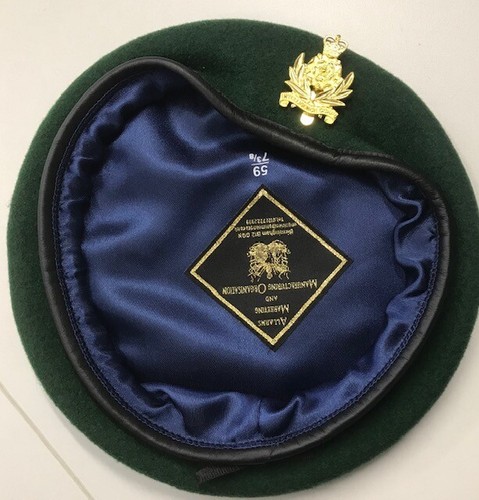 Intelligence Corps Beret & Metal Badge Green Army Military Silk Small ...