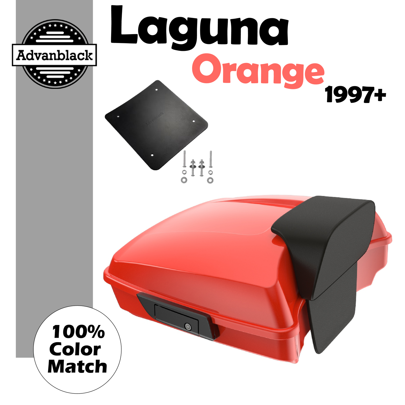 Laguna Orange Razor Tour Pak Pack Trunk For Harley Street Road Glide 97 ...