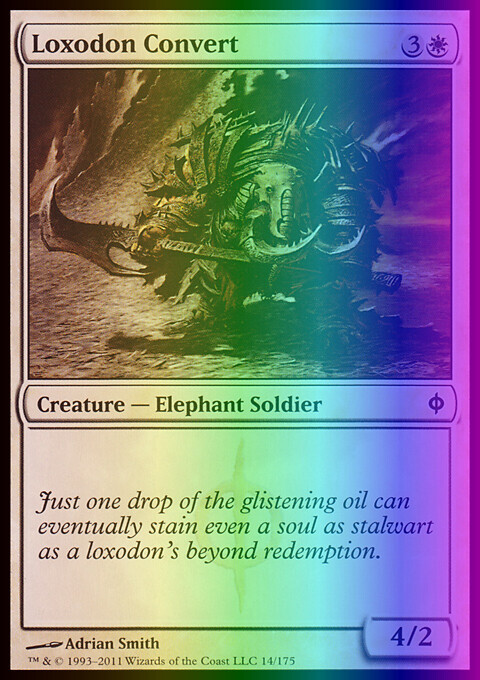 MTG Magic the Gathering Loxodon Convert (14/181) New Phyrexia LP FOIL ...