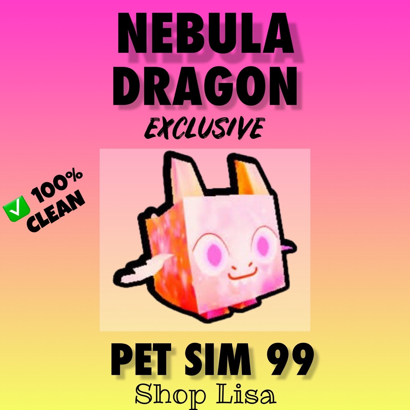 Nebula Dragon Roblox Pet Simulator 99 SAME DAY DELIVERY! + 5 MILL💎 | eBay
