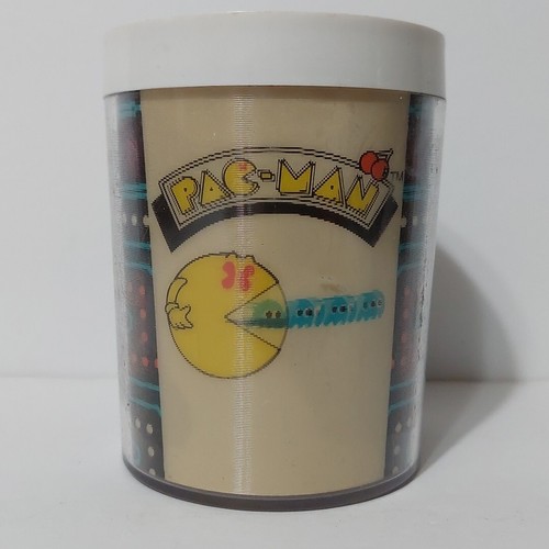 Pac-Man Lenticular Moving 1980 Bally Midway Thermo Serv Plastic Cup ...