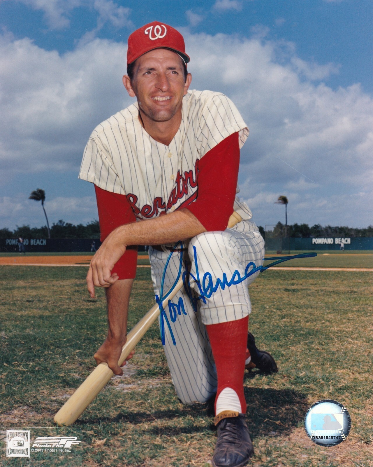 RON HANSEN WASHINGTON SENATORS ACTION SIGNED 8x10 | eBay