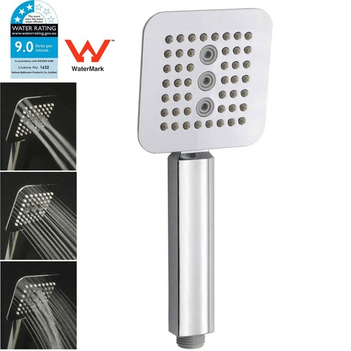 Chrome Square Turning 3 Functions Massage Hand Held Shower Head Bathroom Sprayer | eBay Australia