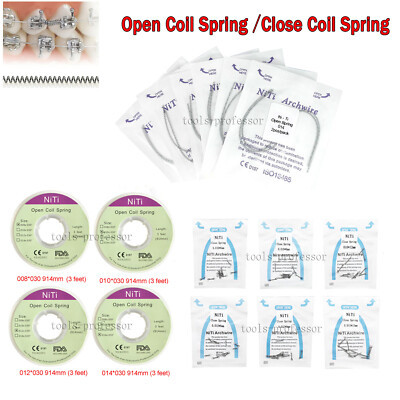 Dental Orthodontic Niti Alloy Open Coil Spring Closed Coil Spring Open ...