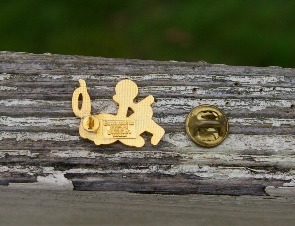 1988 Orange Hodori Tiger Bowling Olympic Ring Metal & Enamel Lapel Pin ...