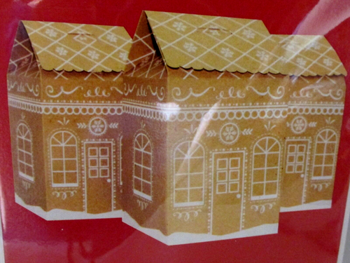 Kraft Paper Gingerbread House Christmas Gift Boxes Set 6 w Gift Tags ...