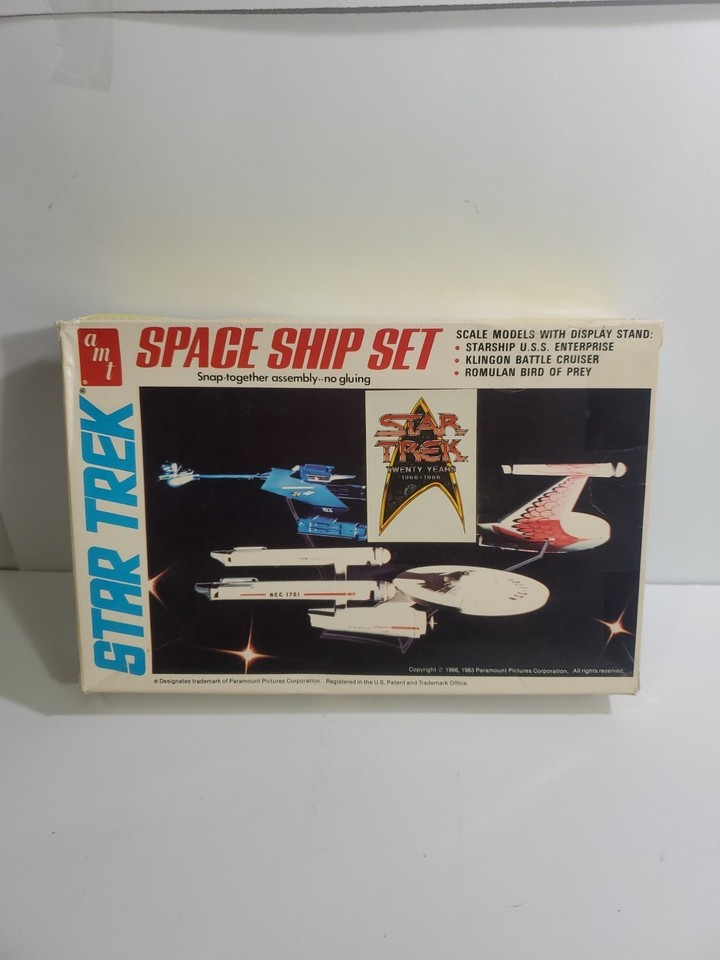 Vintage Star Trek Space Ship Set 1983 AMT Snap together Kits No Gluing ...