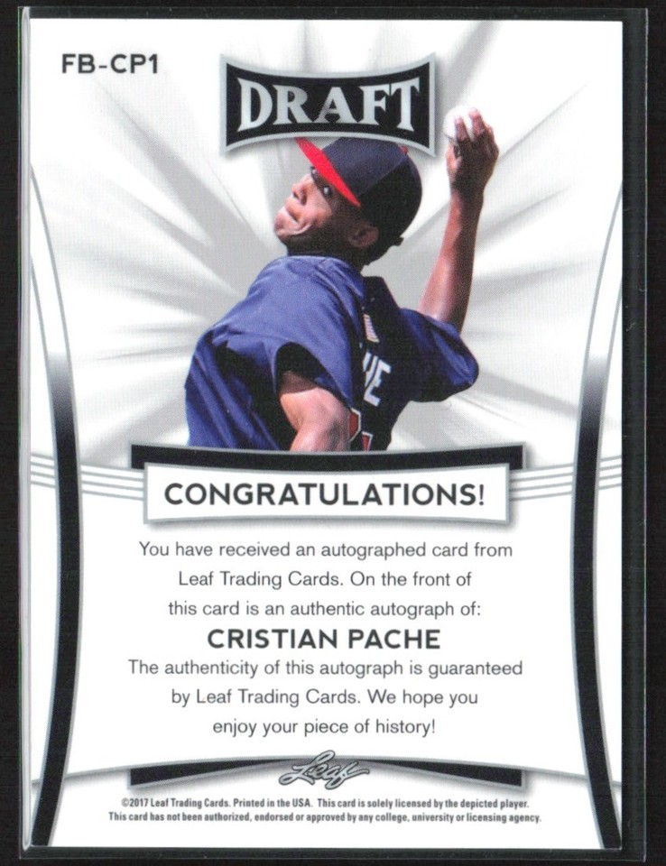 Cristian Pache 2017 Leaf Metal Draft Auto #FB-CP1 | eBay