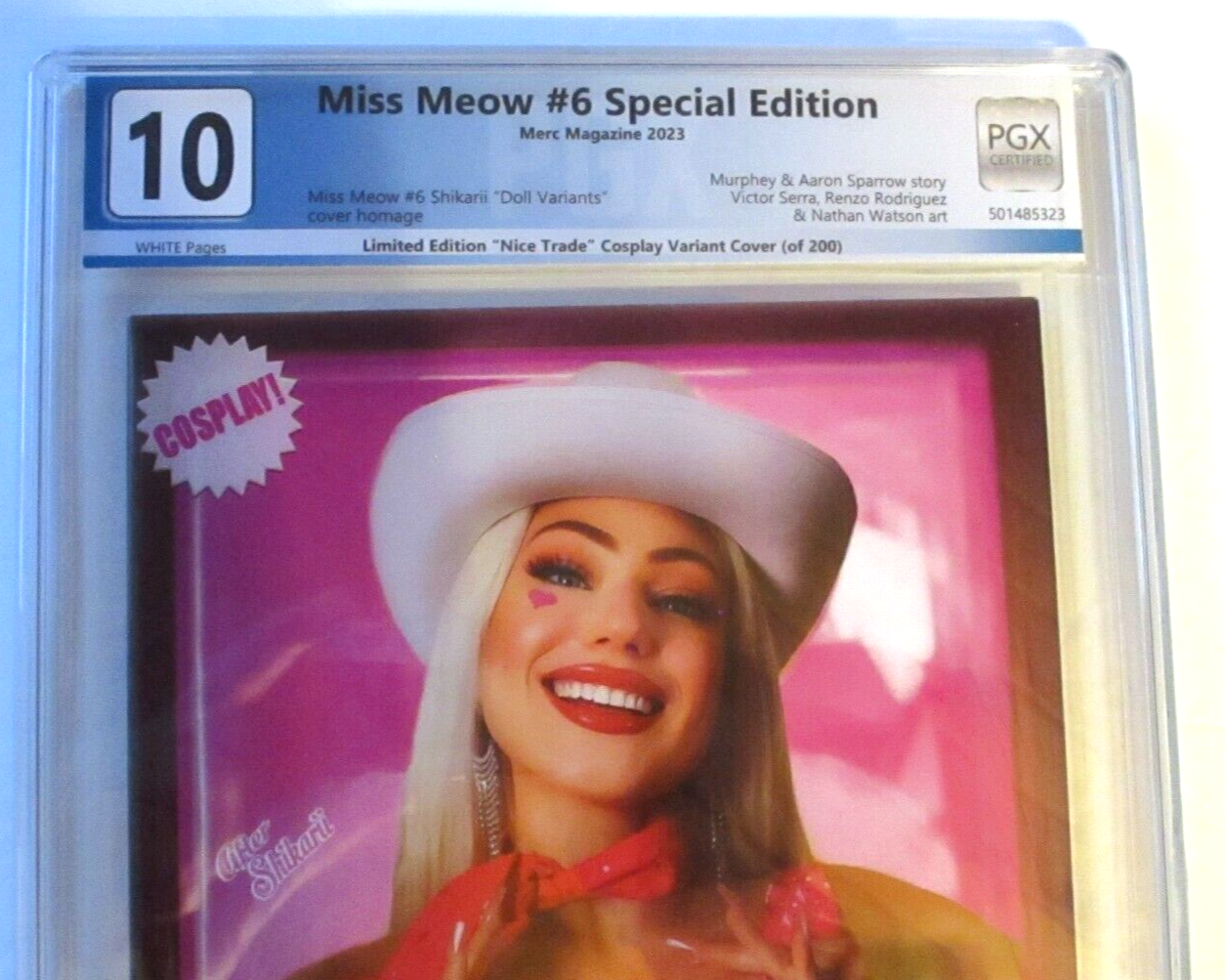 MISS MEOW #6 SHIKARII SPL ED 200 "DOLL VAR" BARBIE PGX GRADED MINT 10.0 ...