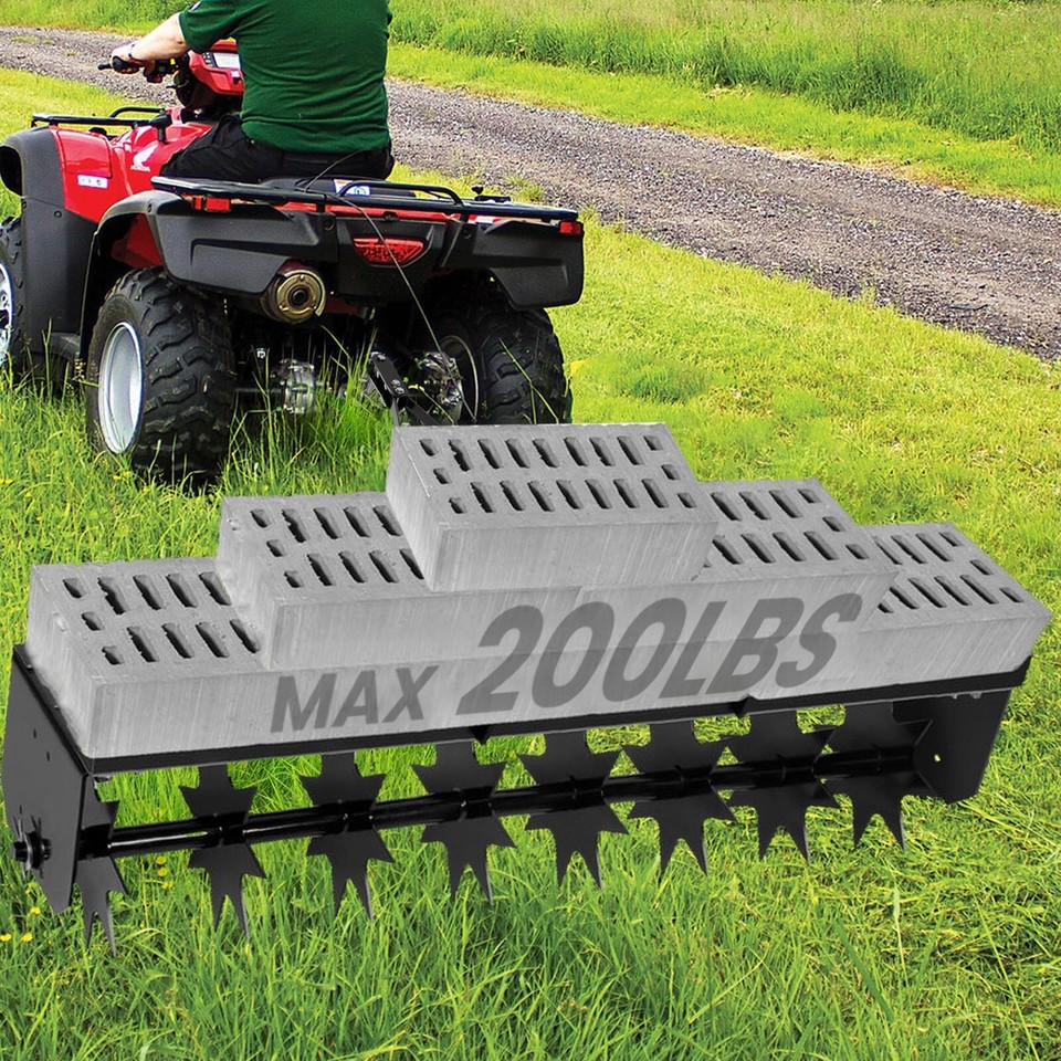 Tow Behind Spike Aerator, 32" Tractor Lawn Aerator Soil Penetrator ...