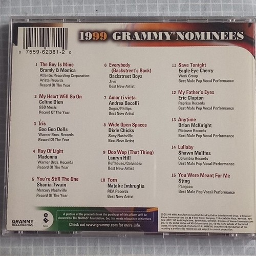 1999 Grammy Nominees, Various Artists, CD | eBay