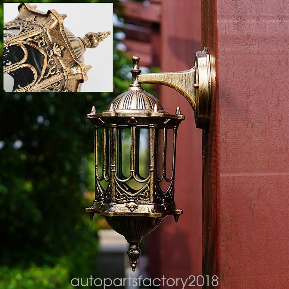 Retro Exterior Wall Light Fixture Shade Lantern Sconce Porch Light ...