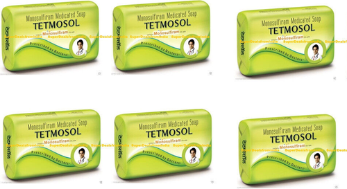 6 x TETMOSOL Soap Monosulfiram Medicated Skin infection Eczema Itch TFM ...