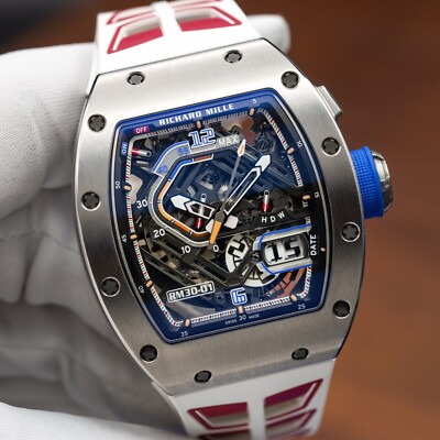 RICHARD MILLE RM30-01 Automatic Declutchable Rotor Titanium Skeleton ...
