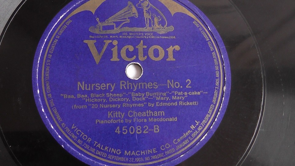 Kitty Cheatham - 78rpm single 10-inch – Victor #45082 Nursery Rhymes | eBay