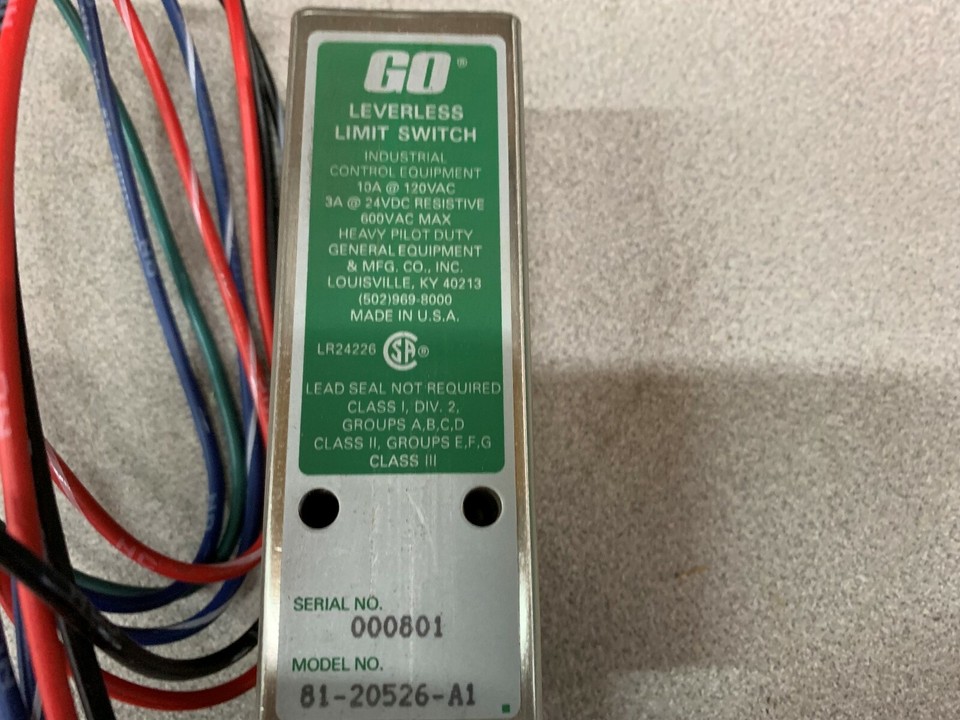 NEW NO BOX GO LIMIT SWITCH 81-20526-A1 | eBay