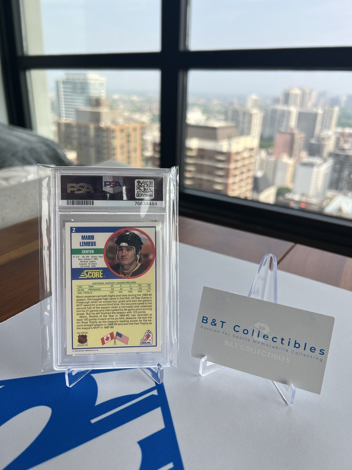 1990-91 Score Mario Lemieux #2 PSA 9 MINT Penguins 🔥🔥 | eBay