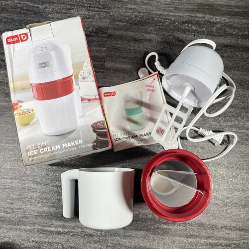 Dash My Pint Ice Cream Maker RED AND WHITE (unprocess Your Food) Eat ...
