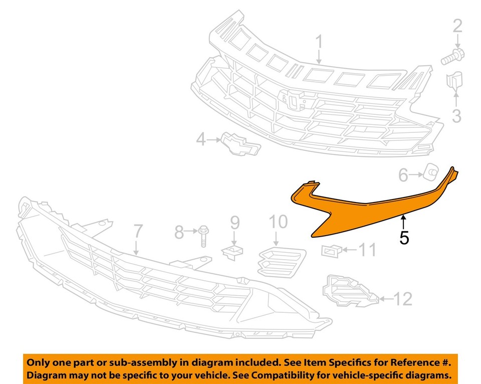 2019-2021 Camaro Passenger Side Headlight Trim Panel Bezel GM ...