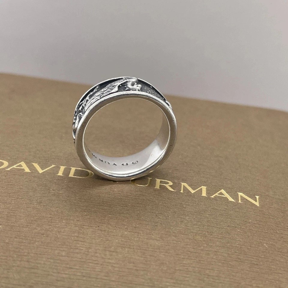 David Yurman 925 Sterling Silver Men’s Petrvs Dragon Griffin Ring Size ...