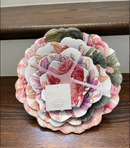 SHABBY CHIC SPRING/EASTER RELEASE MELAMINE NESTING BOWLS SET 4 NEW | eBay