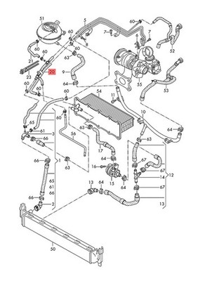 Genuine VW AUDI SKODA SEAT Golf R32 GTI Rabbit Coolant Hose 04E122447BQ ...