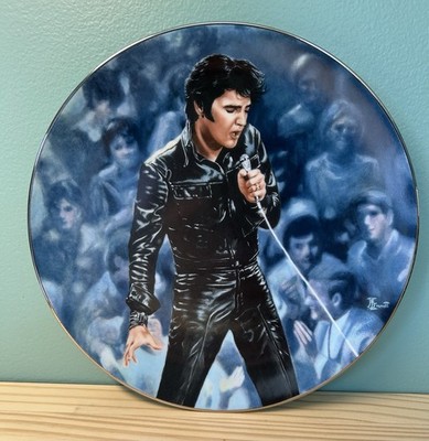 Elvis Presley Delphi Plate "’68 Comeback Special" 1990 In Performance ...