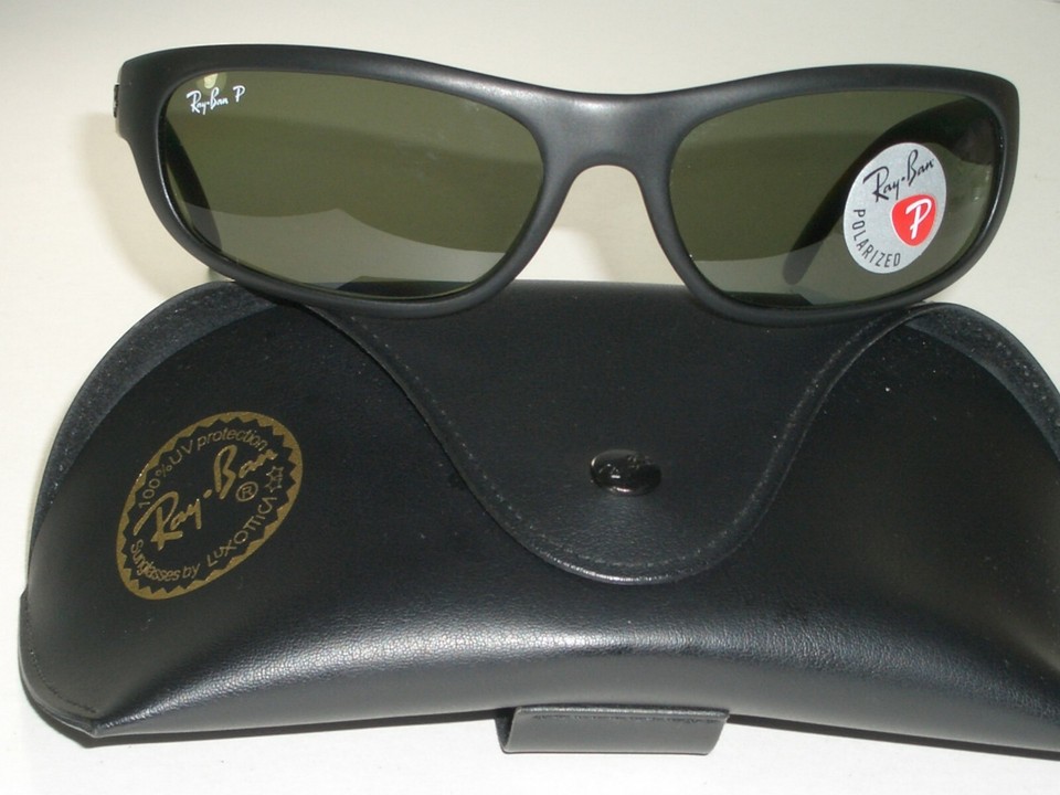 RAY BAN RB4033 60[]17mm STUNNING MATTE BLACK POLARIZED PREDATOR WRAP ...